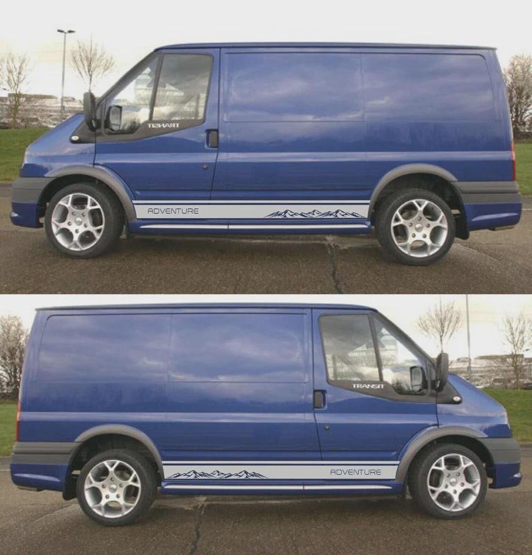 Fits Ford Transit Mk6 Mk7 Graphics Side Stripes Decals Camper Van ...