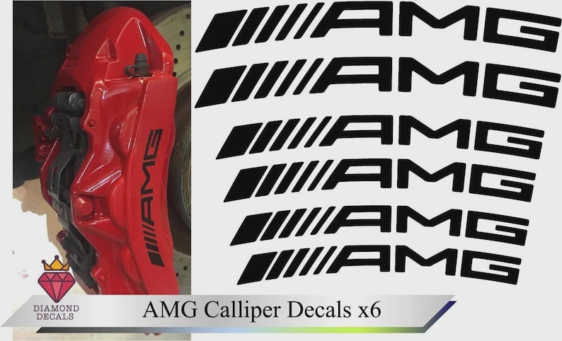 Fits Mercedes AMG Brake Caliper Decals High Temp Vinyl Premium Quality ...