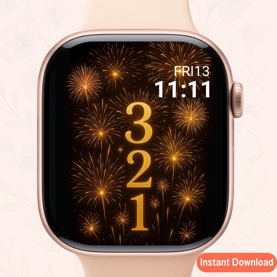 321 Countdown Apple Watch Wallpaper - New Year Fireworks Watch Face ...