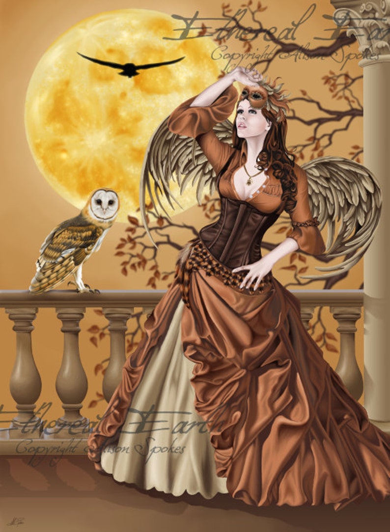 Owl Fairy Masquerade Hunter's Moon Autumn Fall Angel - Etsy