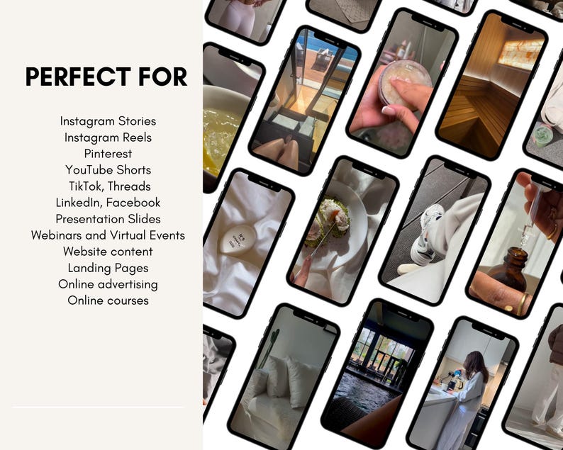 Clean Girl Aesthetic Videos and Reels for Faceless Digital Marketing - Etsy
