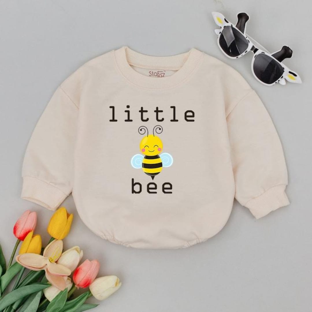 Handmade Little Bee Baby Romper, Unisex Bumble Bee Outfit - Etsy