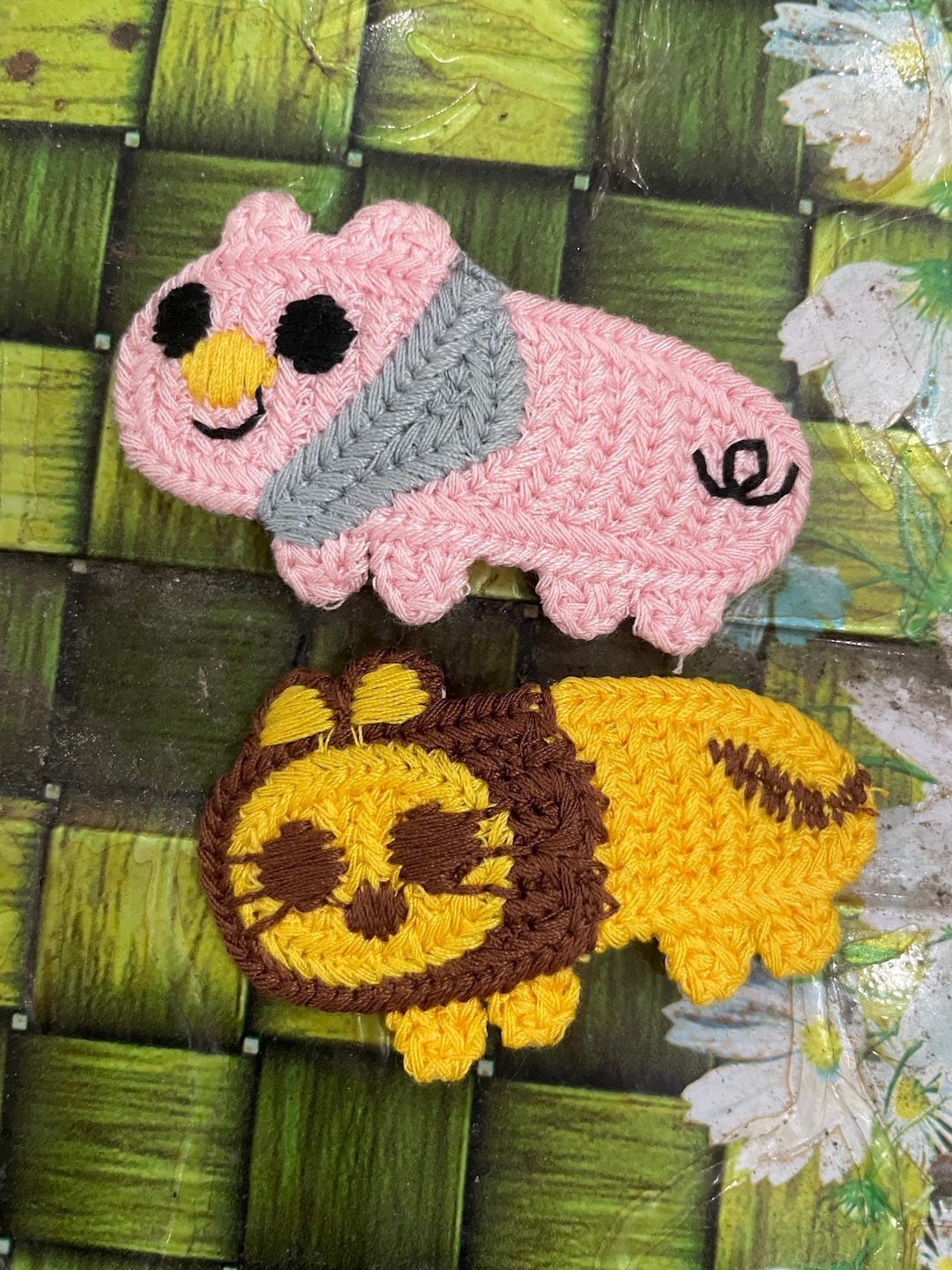 2 Crochet Animal Hair Clips, Cute Animal Hair Accessories, Pig and ...