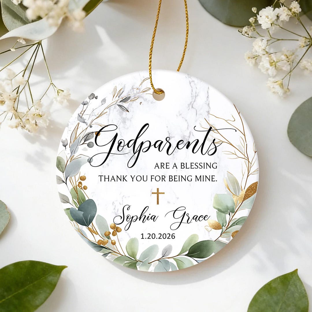 Personalized Godparents Ornament, Godparents Gift From Godchild ...
