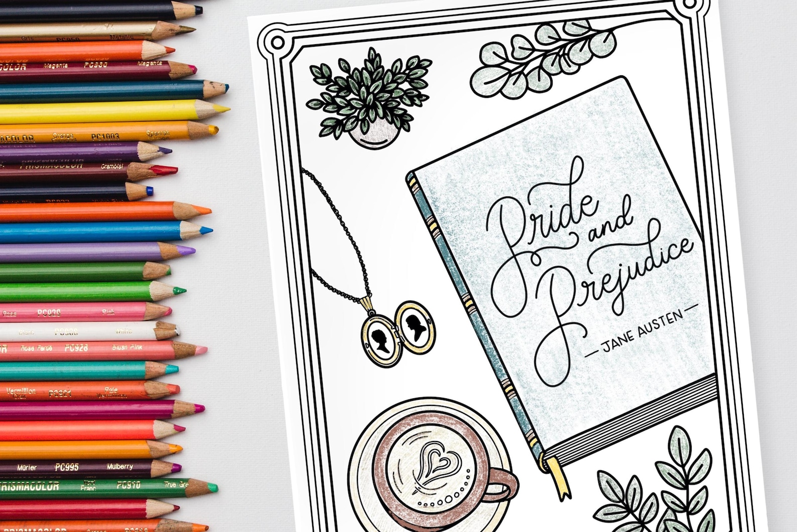 Pride & Prejudice Character Coloring Pages | Jane Austen Inspired ...
