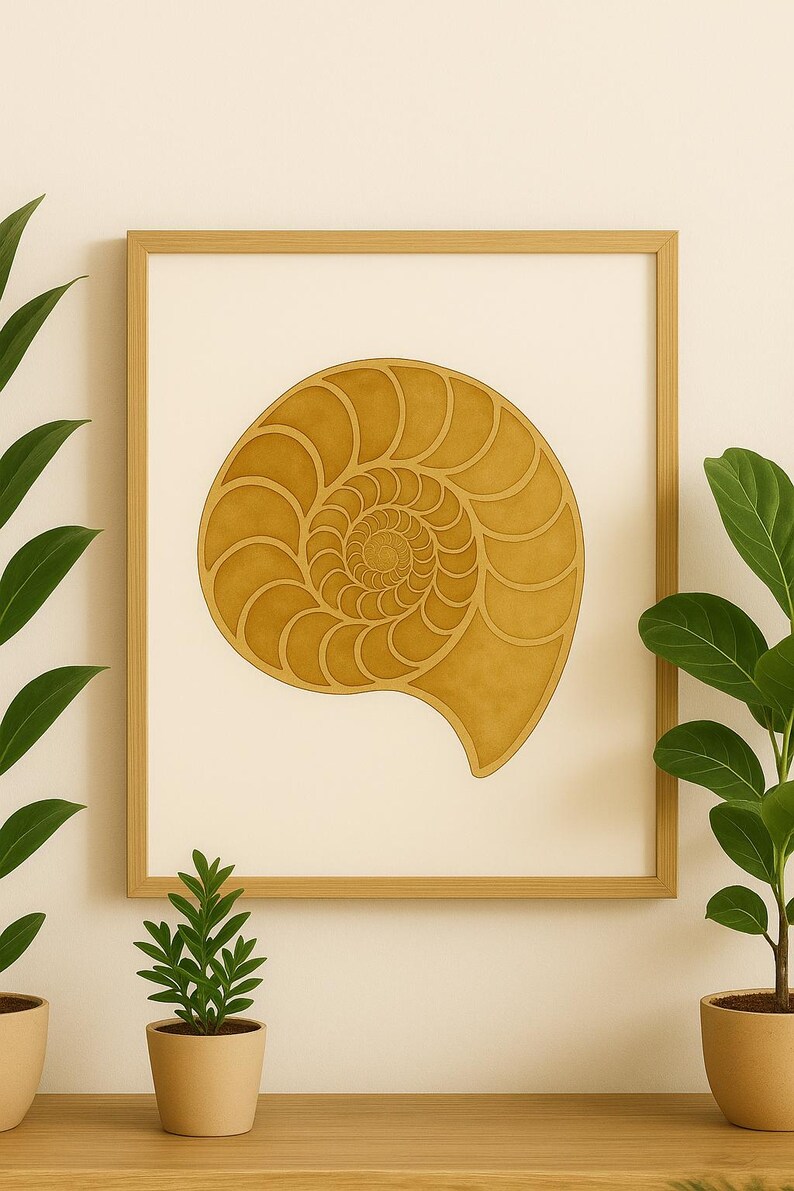 Nautilus Shell – Sacred Geometry Wall Art - Etsy