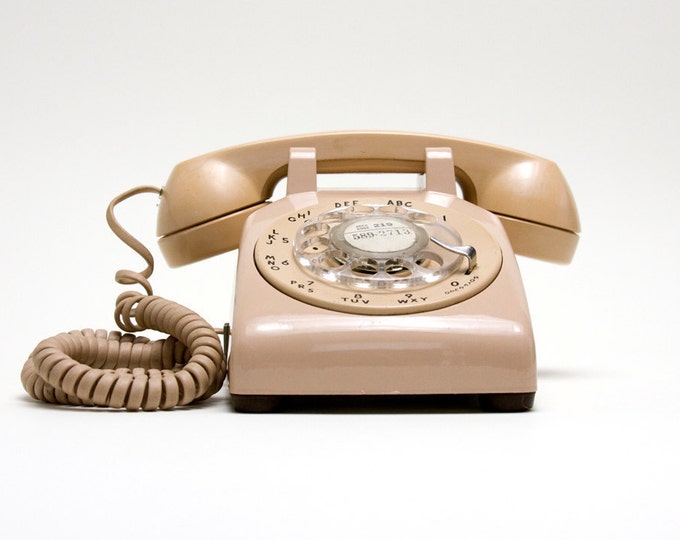 Rotary Phone Beige, Western Electric, Vintage - Etsy