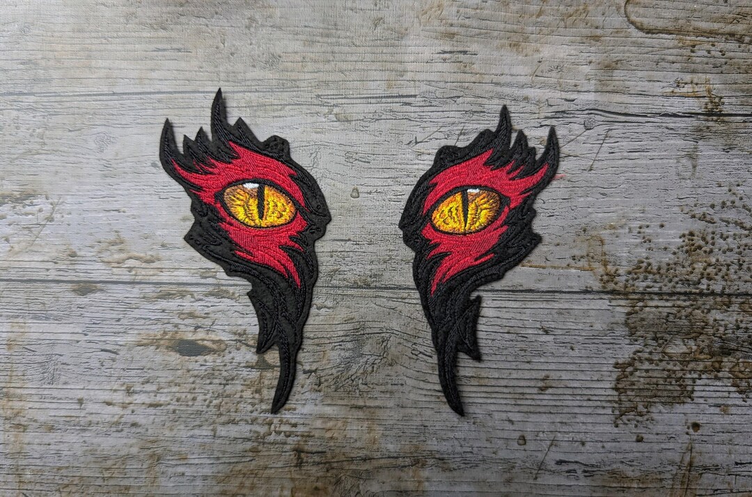 Two Dragon Eyes, Dragon, Patch, Application - Etsy