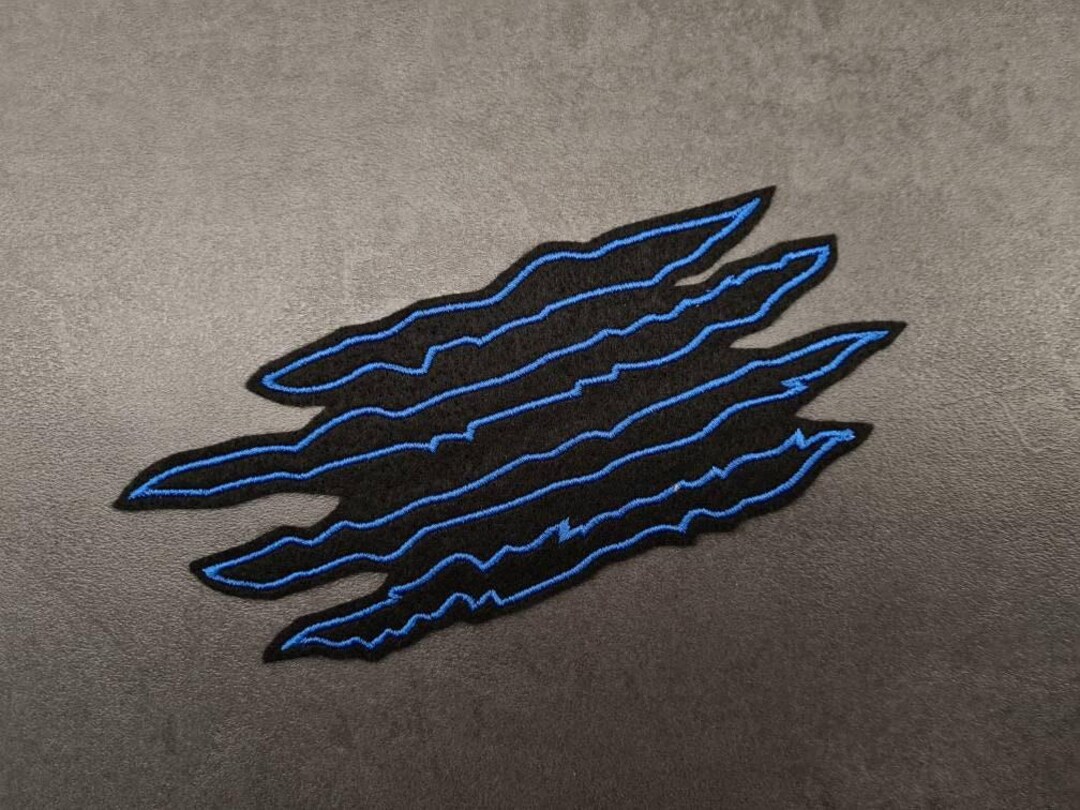 Blue Scratch, Claws, Scratch Marks, Patch, Appliqué, Patch - Etsy