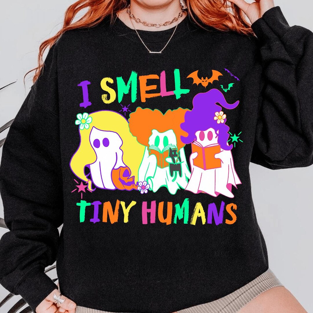 I Smell Tiny Humans Ghost Witches PNG – Cute Halloween Shirt Design ...