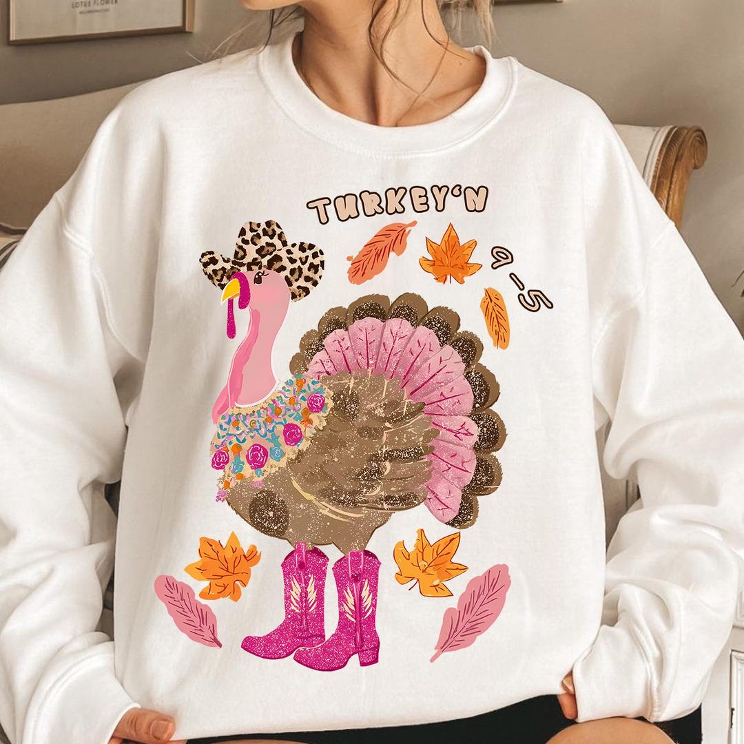 Cute Turkey PNG Thanksgiving PNG Thanksgiving Turkey With Cowboy Boots ...