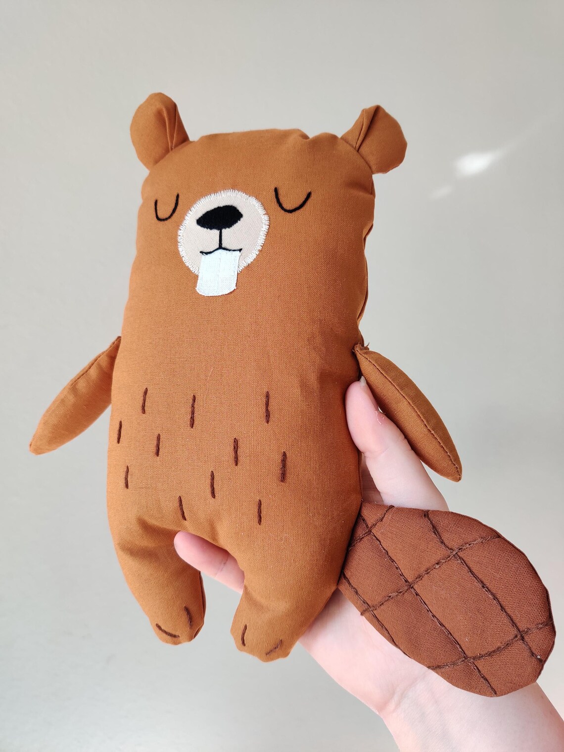 Beaver Plushie Sewing Pattern – DIY Stuffed Animal Toy (PDF Download ...