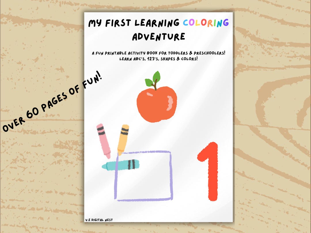 My First Learning & Coloring Book, Preschool Activity Book, Abcs 123s ...