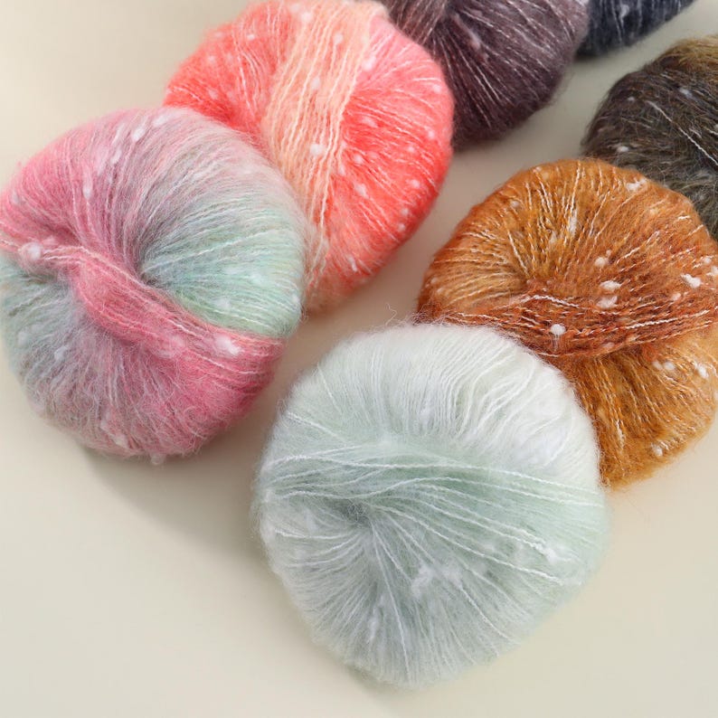Winter Gradient Yarn - Delicate Snowflake Yarn, 18 Ombre Shades ...