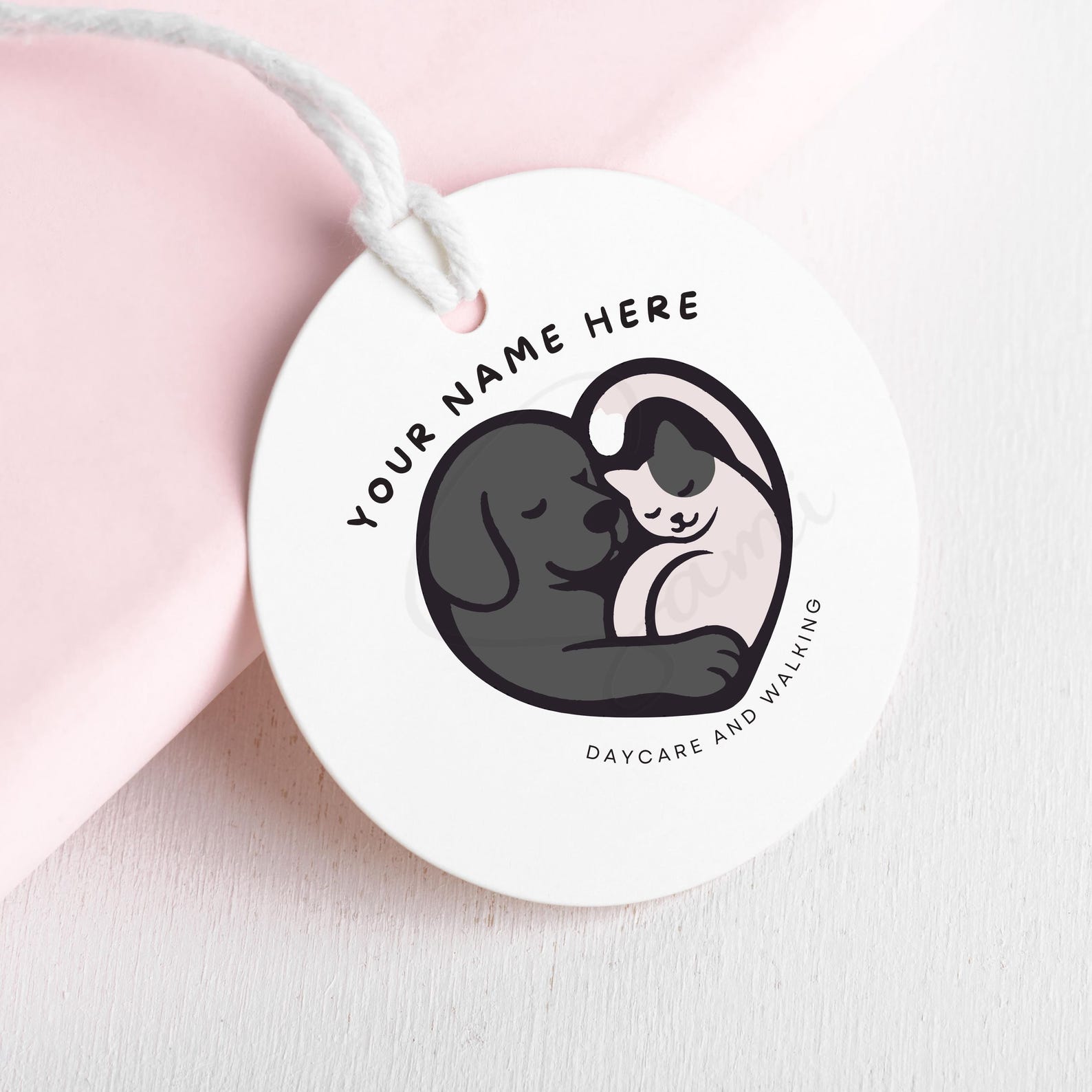 Editable Pet Daycare Logo: Dog & Cat Sitter Branding (canva FREE ...
