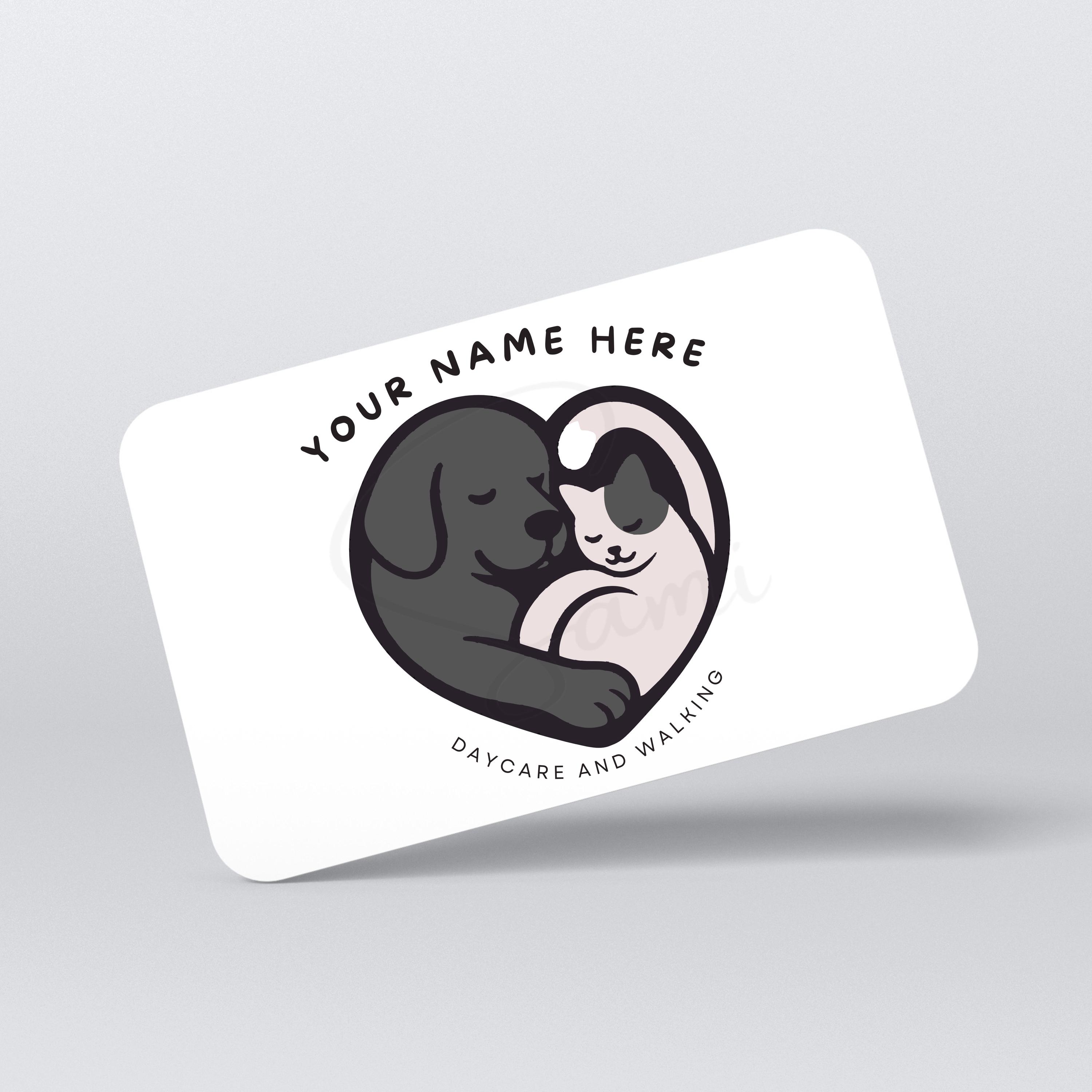 Editable Pet Daycare Logo: Dog & Cat Sitter Branding (canva FREE ...