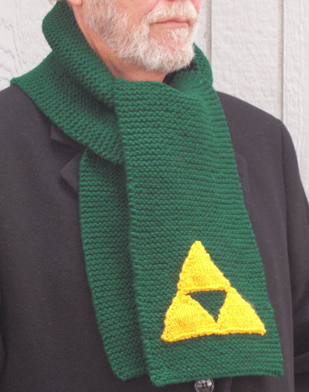 Legend of Zelda Inspired Green Hand Knitted Link Scarf With Triforce ...