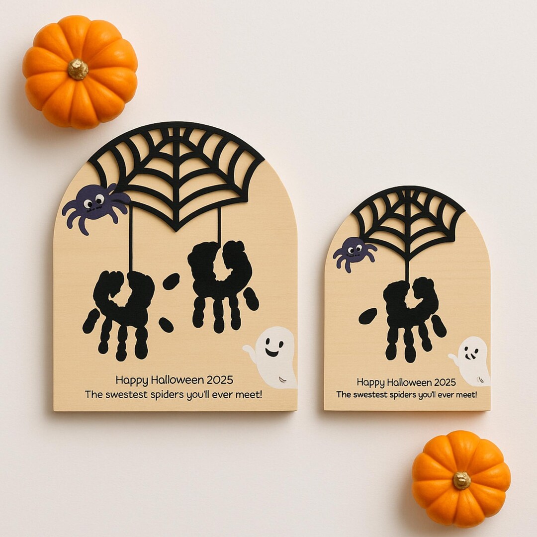 Halloween Handprint Sign : First Spooky Season Keepsake, Spider Nursery ...