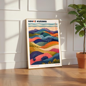 Yayoi Kusama Print Set of 50 – Japanese Wall Art Bundle, Colorful ...