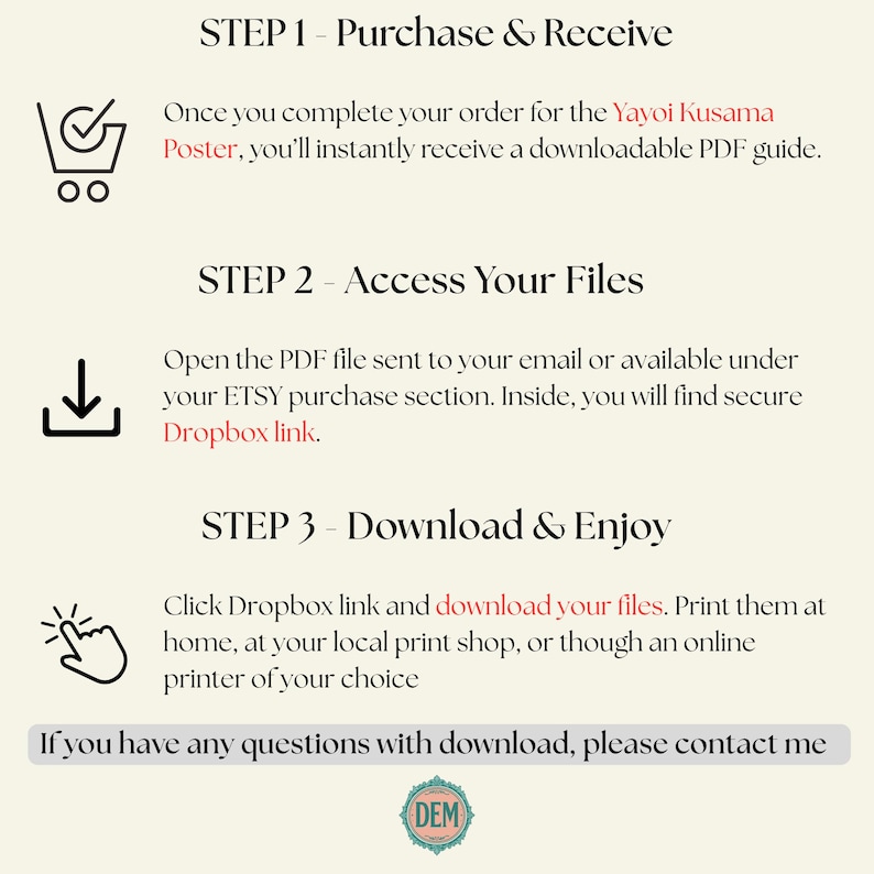 Yayoi Kusama Print Set of 50 – Japanese Wall Art Bundle, Colorful ...