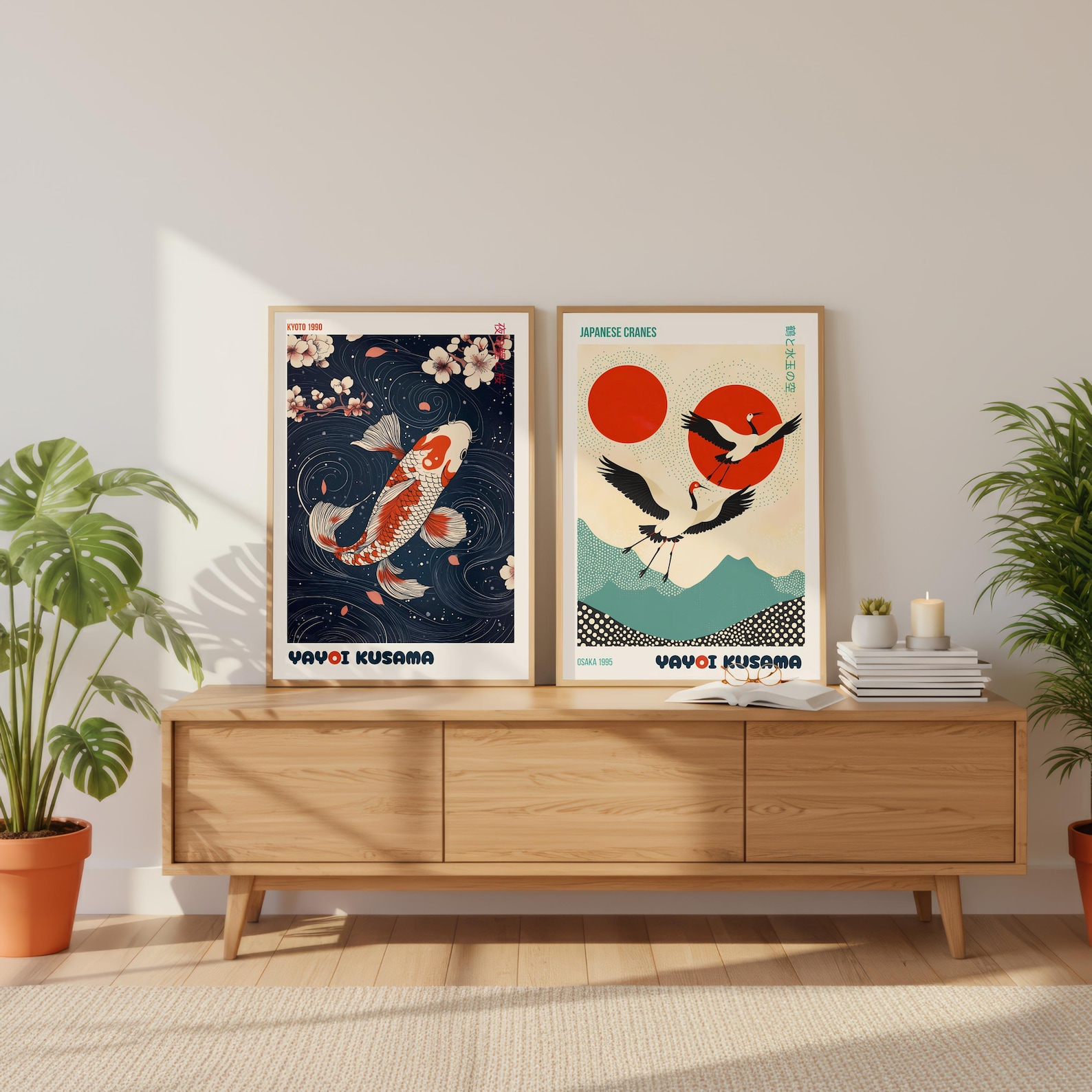 Yayoi Kusama Print Set of 50 – Japanese Wall Art Bundle, Colorful ...