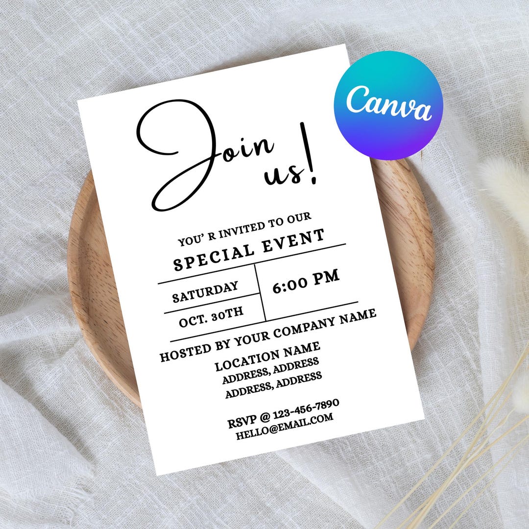 Modern Business Invitation Template, Special Event Invitation, Join Us ...