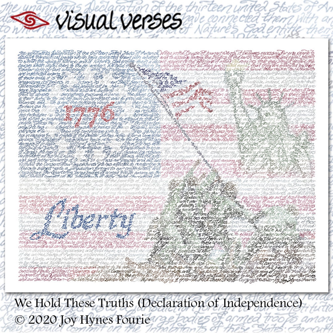 We Hold These Truths (declaration of Independence) - Etsy