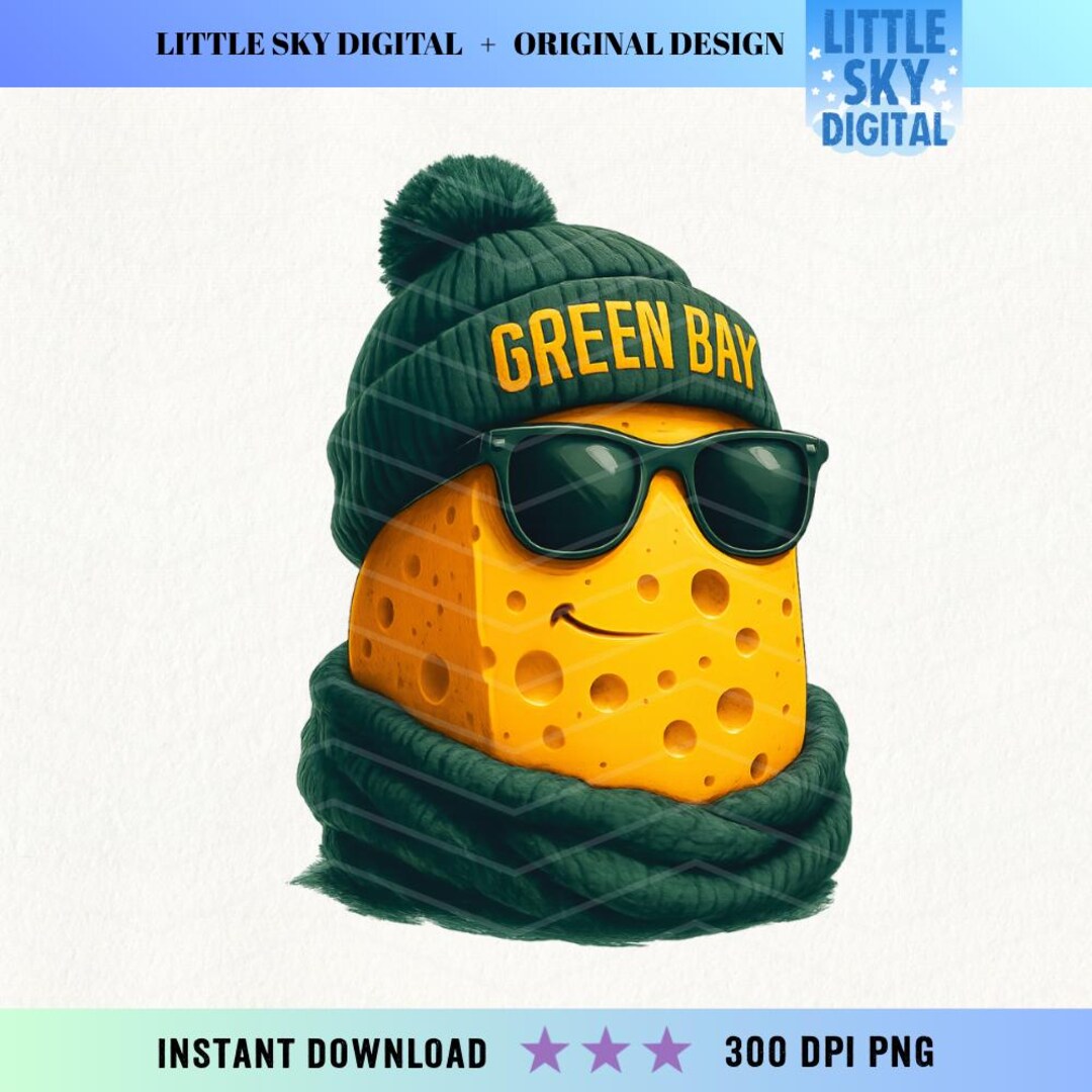 Green Bay Cheesehead PNG – Cartoon Swiss Cheese Fan With Hat ...