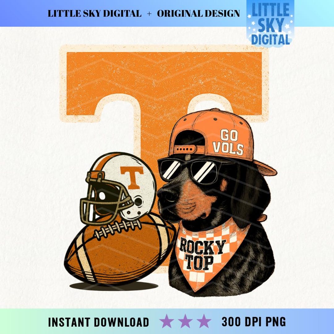 Tennessee Football PNG – Go Vols, Orange T Logo, Rocky Top Dog ...
