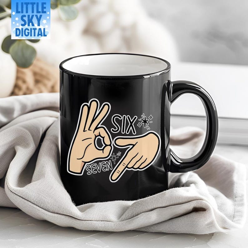 Six Seven Hand Sign Meme PNG, Funny Digital Download - Etsy