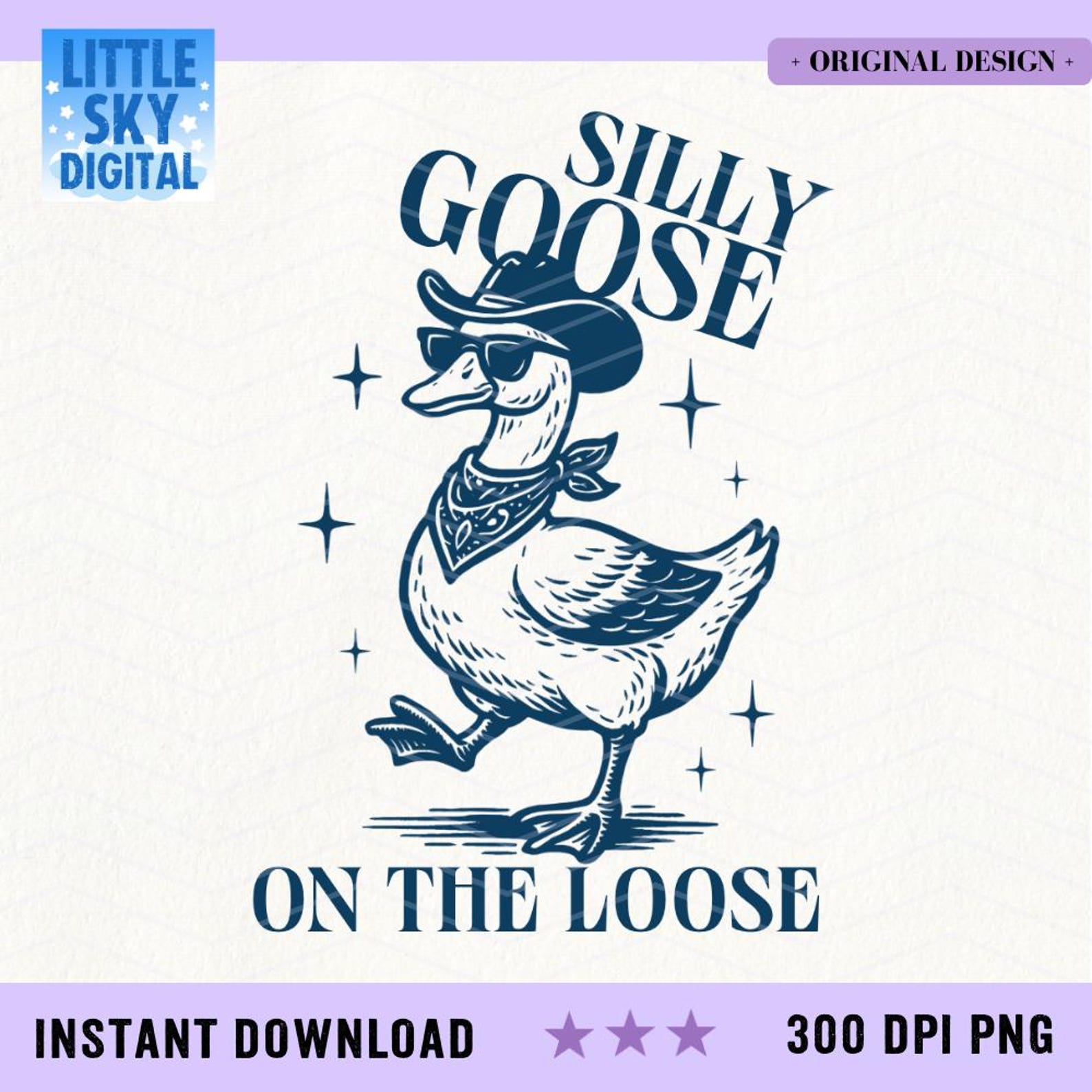 Silly Goose on the Loose PNG - Fun and Quirky Digital Art, Cowboy Goose ...