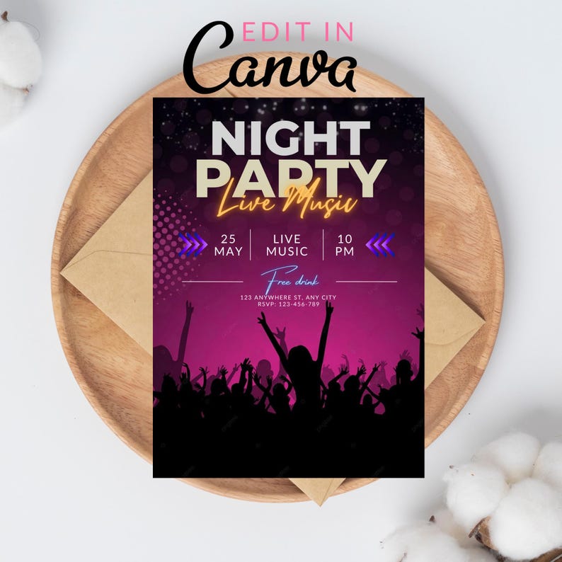 Editable Music Birthday Party Invitation, Music Birthday Party, Singing ...