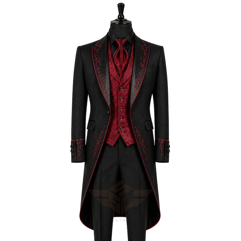 Mens Victorian Red Vest - Etsy