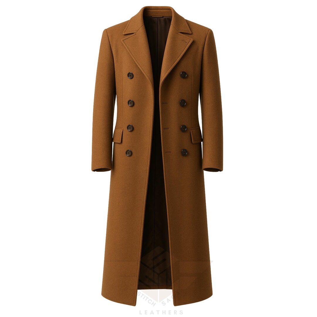 Tenth Doctor Inspired Wool Trench Coat |handmade Winter Cosplay Costume ...