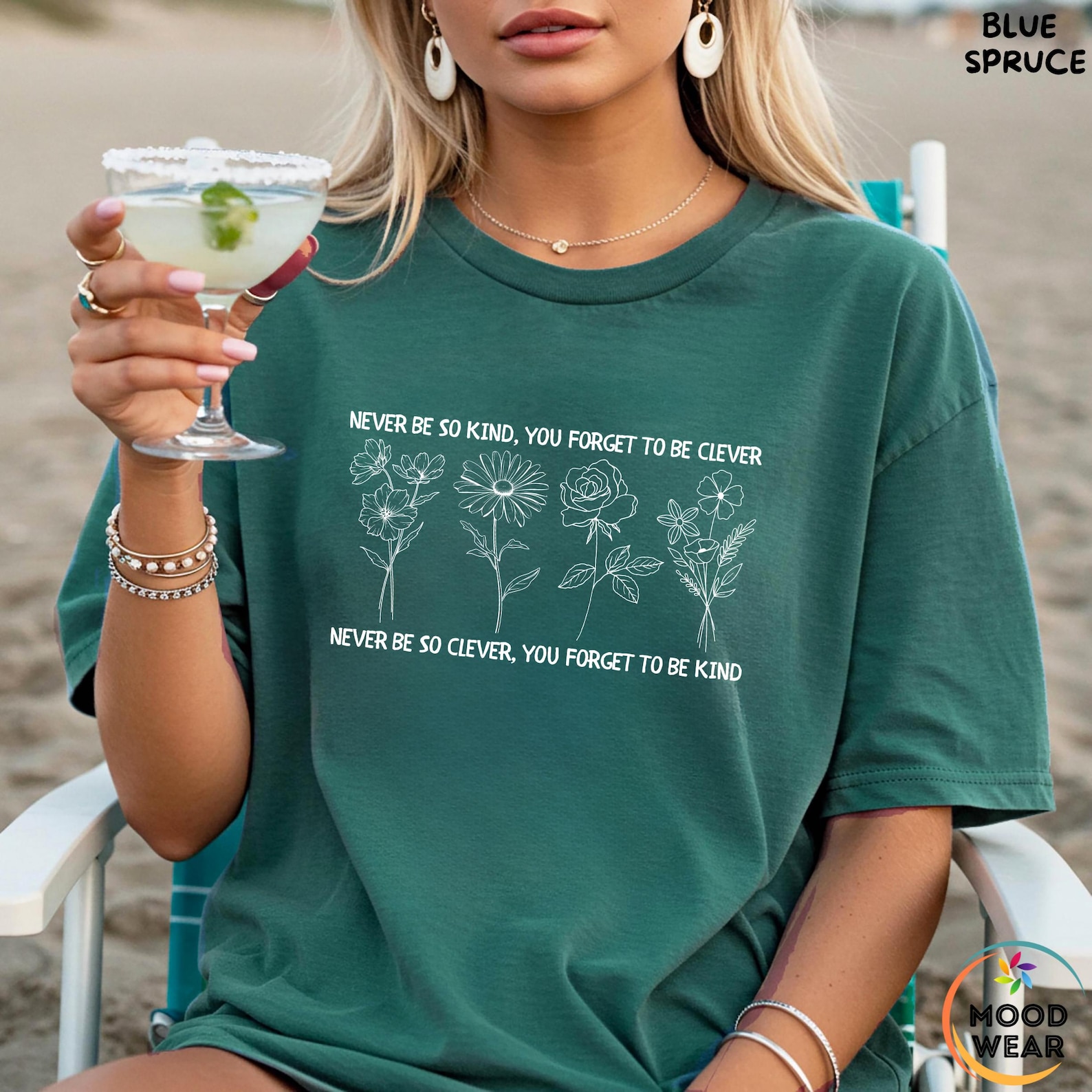 Comfort Colors® Floral Quotes Shirt, Never Be so Clever You Forget to ...