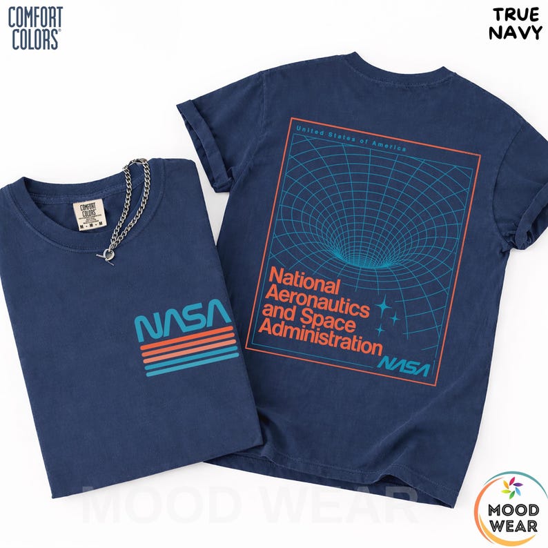 NASA Wormhole T-shirt, NASA Vintage Insignia Comfort Colors T-shirt ...