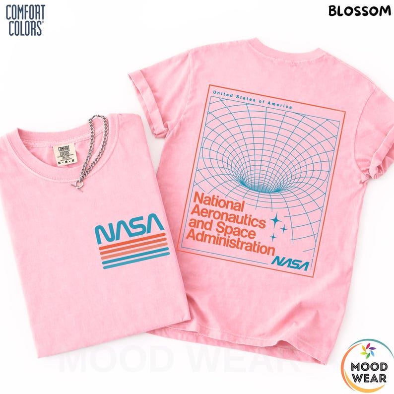 NASA Wormhole T-shirt, NASA Vintage Insignia Comfort Colors T-shirt ...