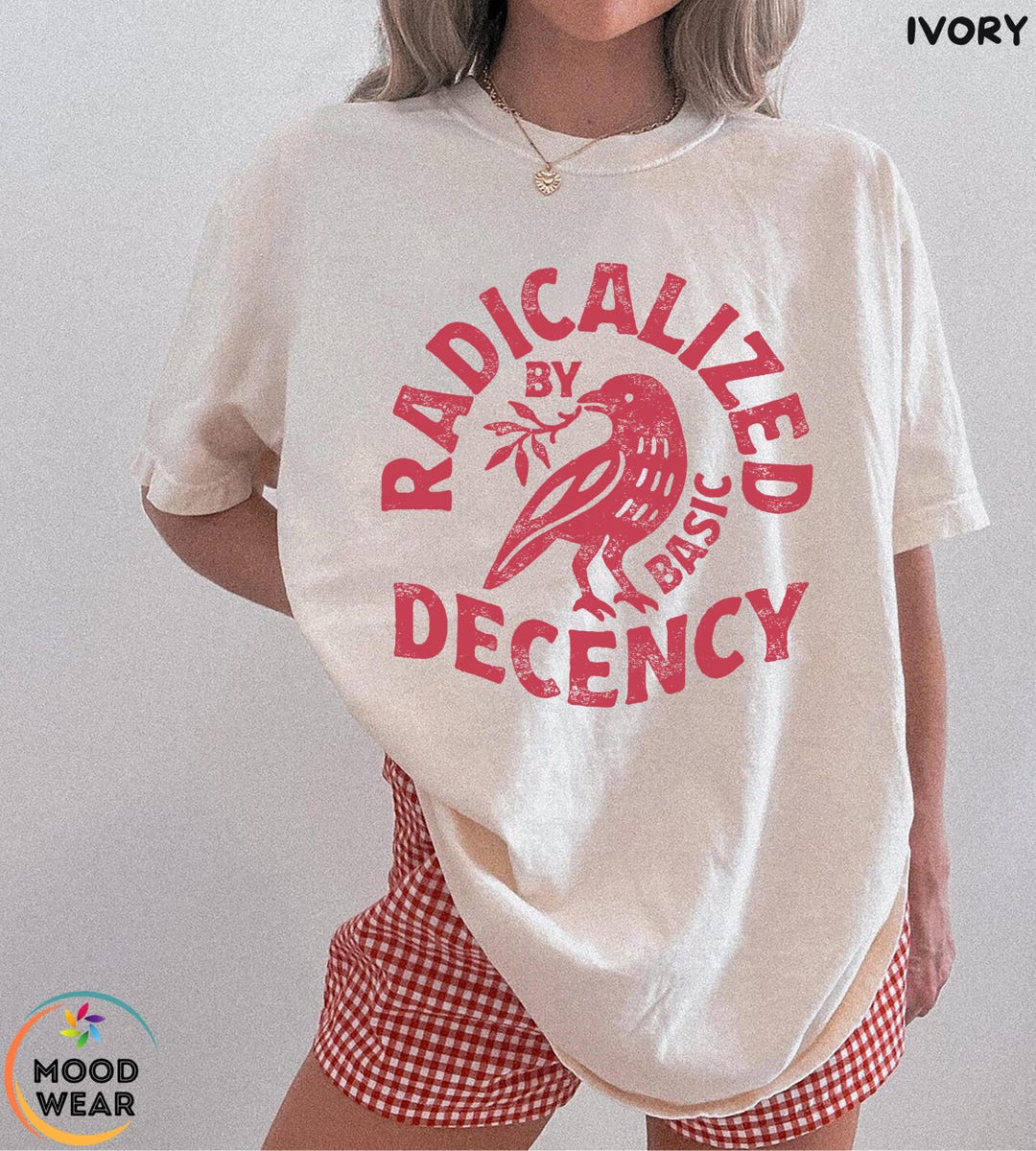 Radicalized by Basic Decency Shirt, Comfort Colors, Political Statement ...