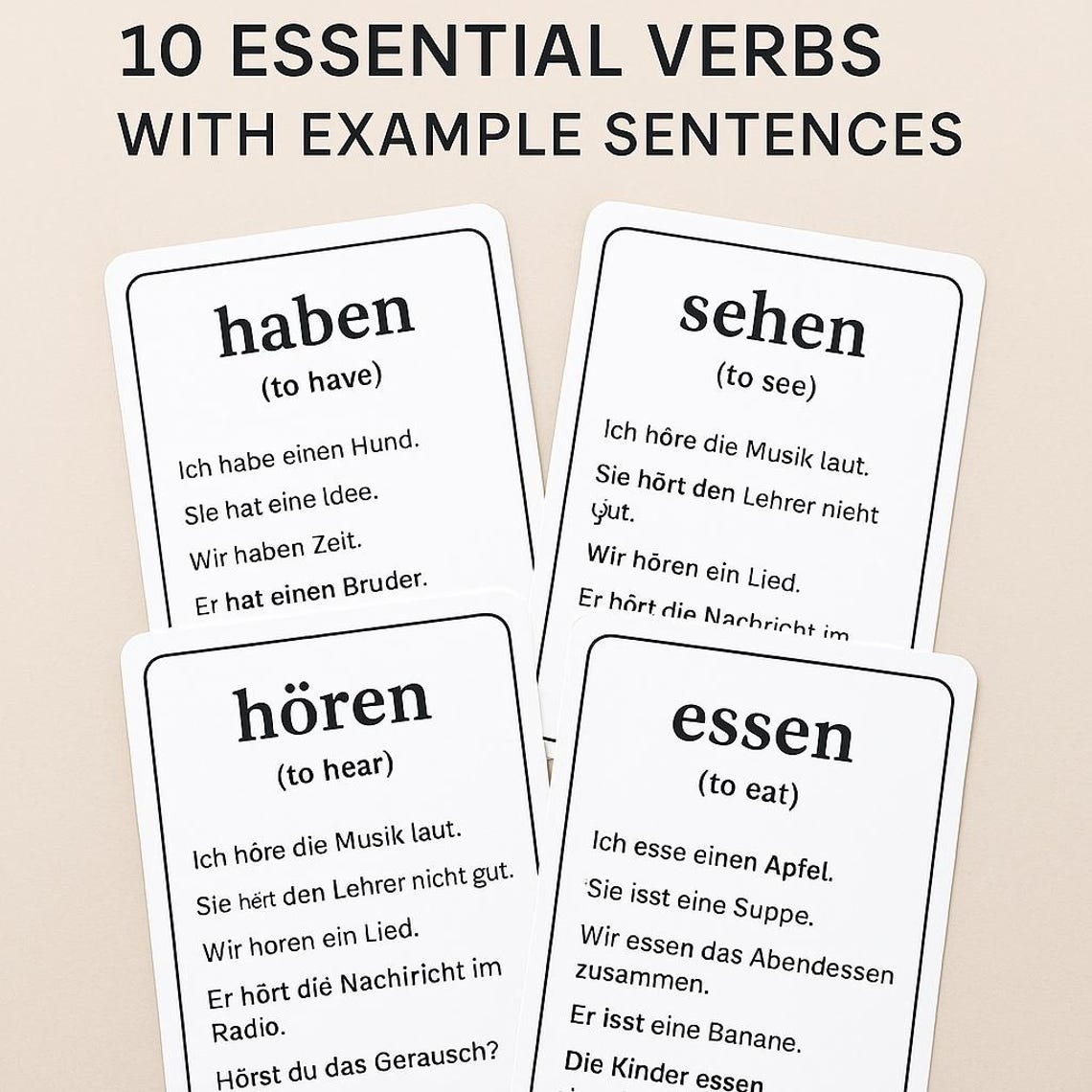 10 Essential German Accusative Verbs – Flashcards With Example ...