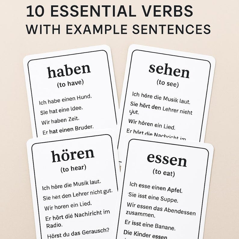 10 Essential German Accusative Verbs – Flashcards With Example ...