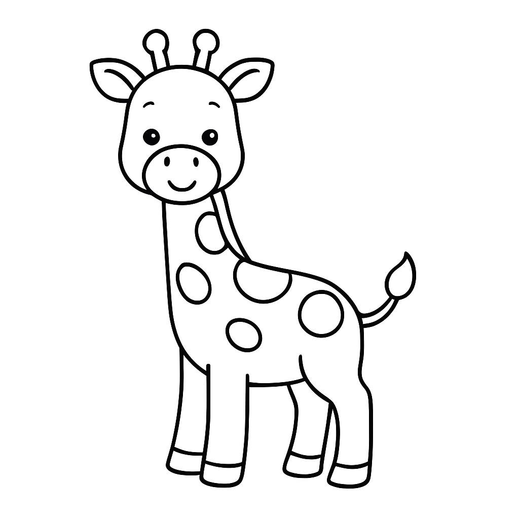 Printable Animal Coloring Pages for Kids – Set of 5 Cute Animal ...