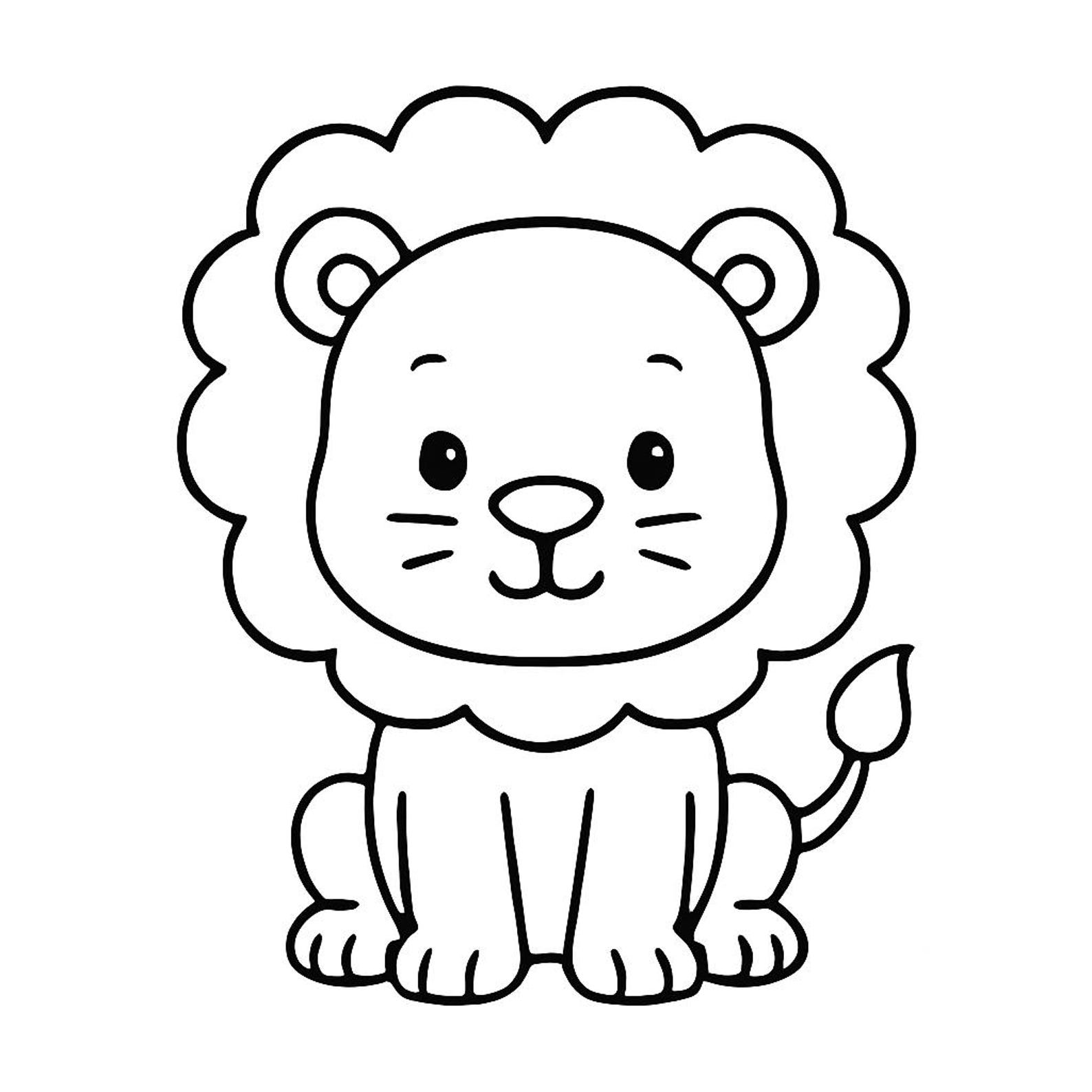 Printable Animal Coloring Pages for Kids – Set of 5 Cute Animal ...