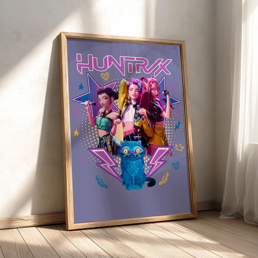 Huntrix Poster | Fantasy Anime Wall Art | Gothic Warrior Illustration ...