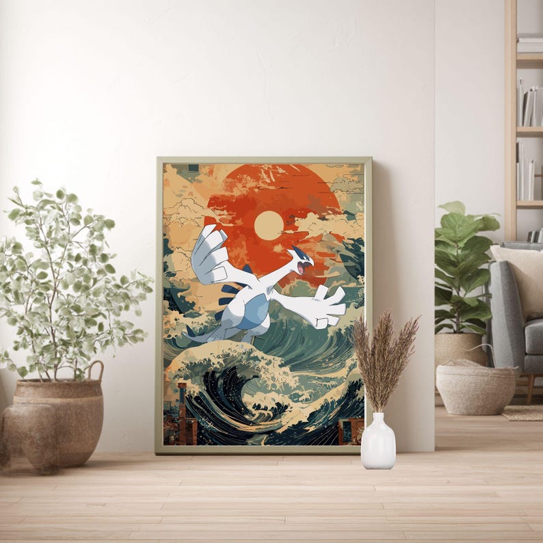Lugia Poster | Legendary Pokémon Anime Wall Decor | High Quality Poster ...
