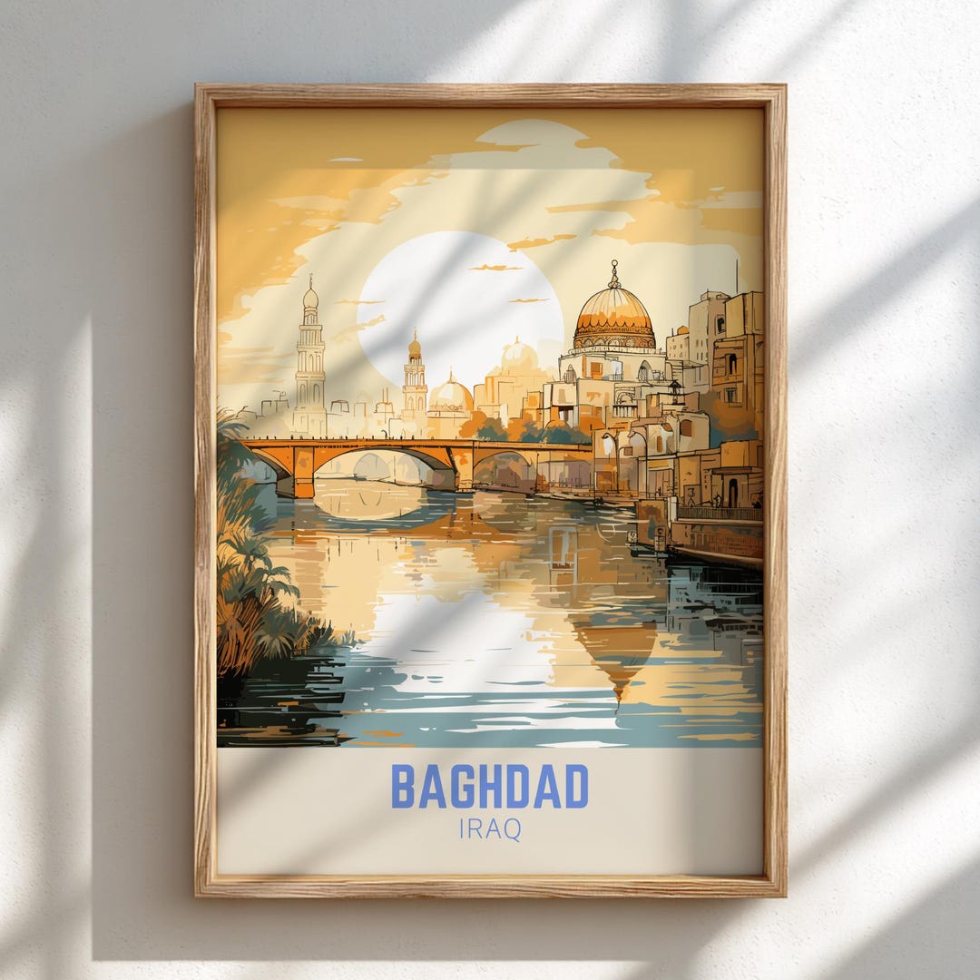 Baghdad Iraq Travel Poster – Tigris River Art Print - Etsy