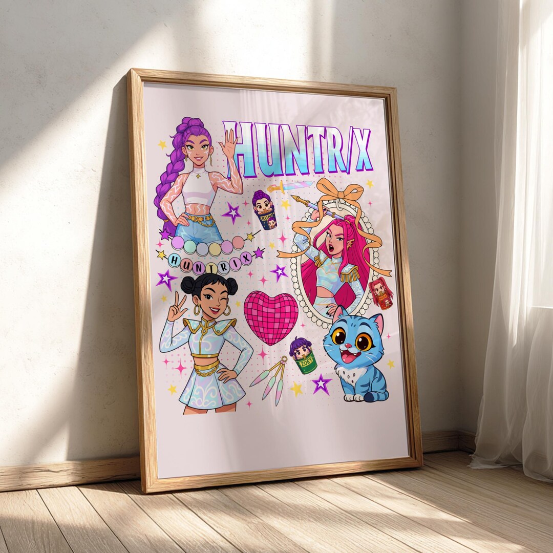 Huntrix Art Print | Dark Fantasy Wall Art | Demon Hunter Poster ...
