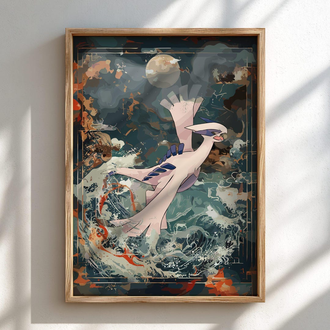Lugia Japanese Poster | Legendary Pokemon Wall Art Print - Etsy Australia