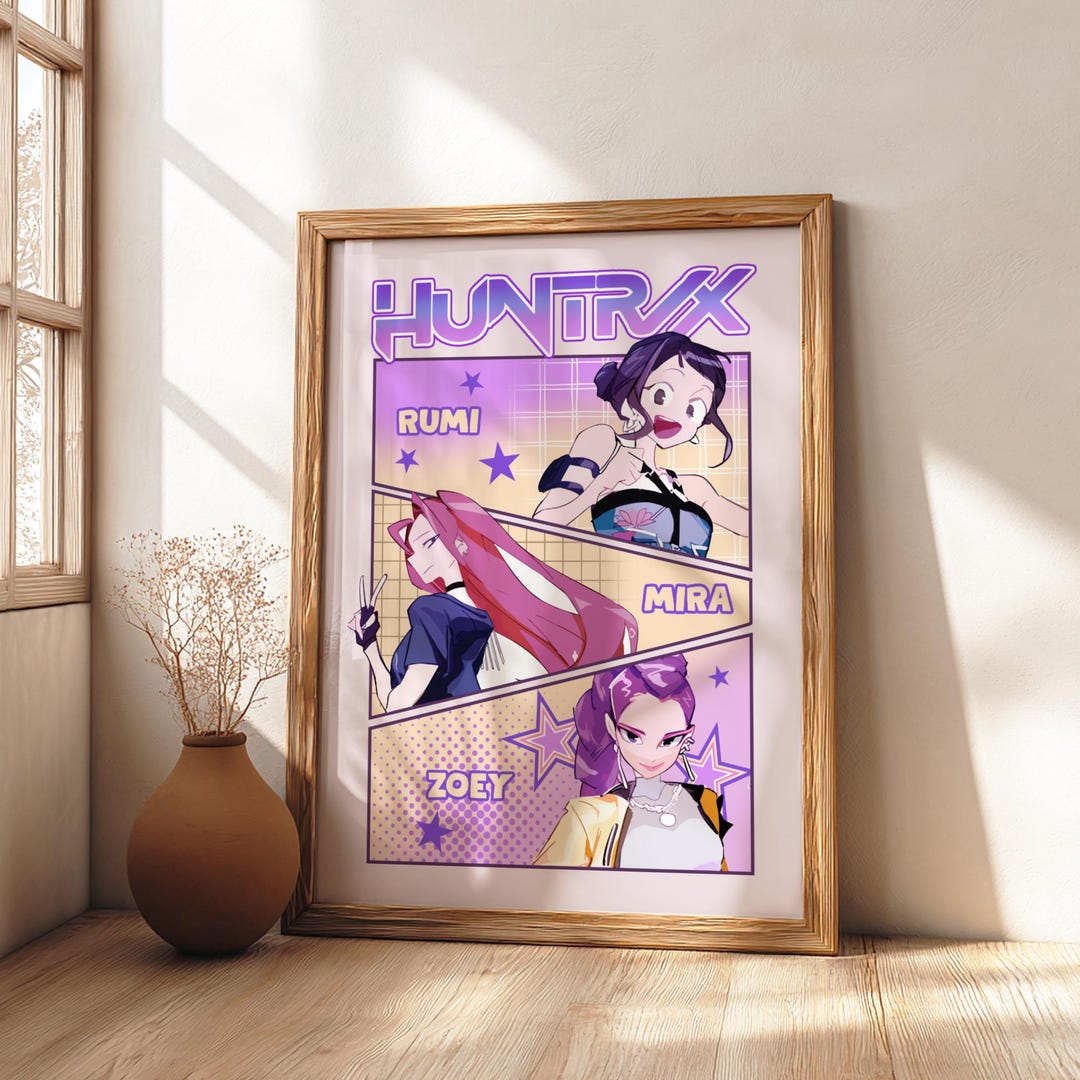 Huntrix Poster | Futuristic Minimalist Wall Art | Modern Room Decor ...