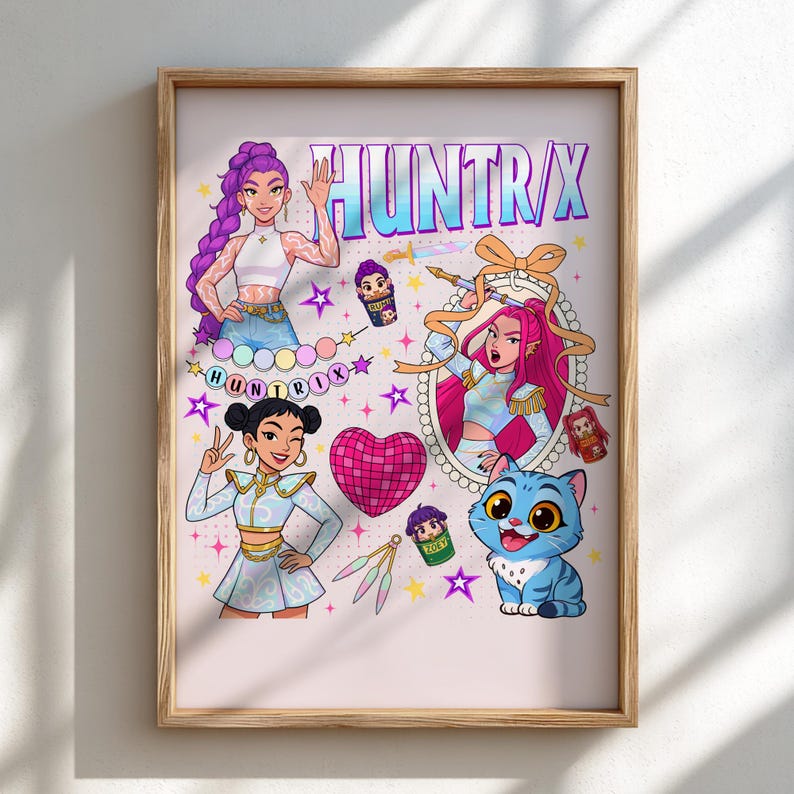 Huntrix Art Print | Dark Fantasy Wall Art | Demon Hunter Poster ...