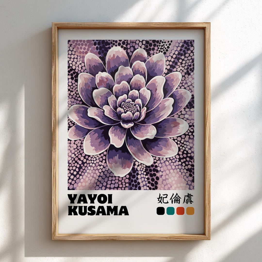 Yayoi Kusama Meditation in Dots | Abstract Dot Pattern Wall Art Print ...